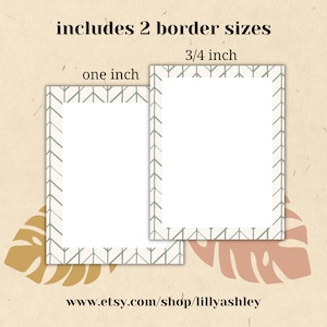 Border Paper Printable Pack of 12--PDF & PNG Files--8.5x11 Computer ...