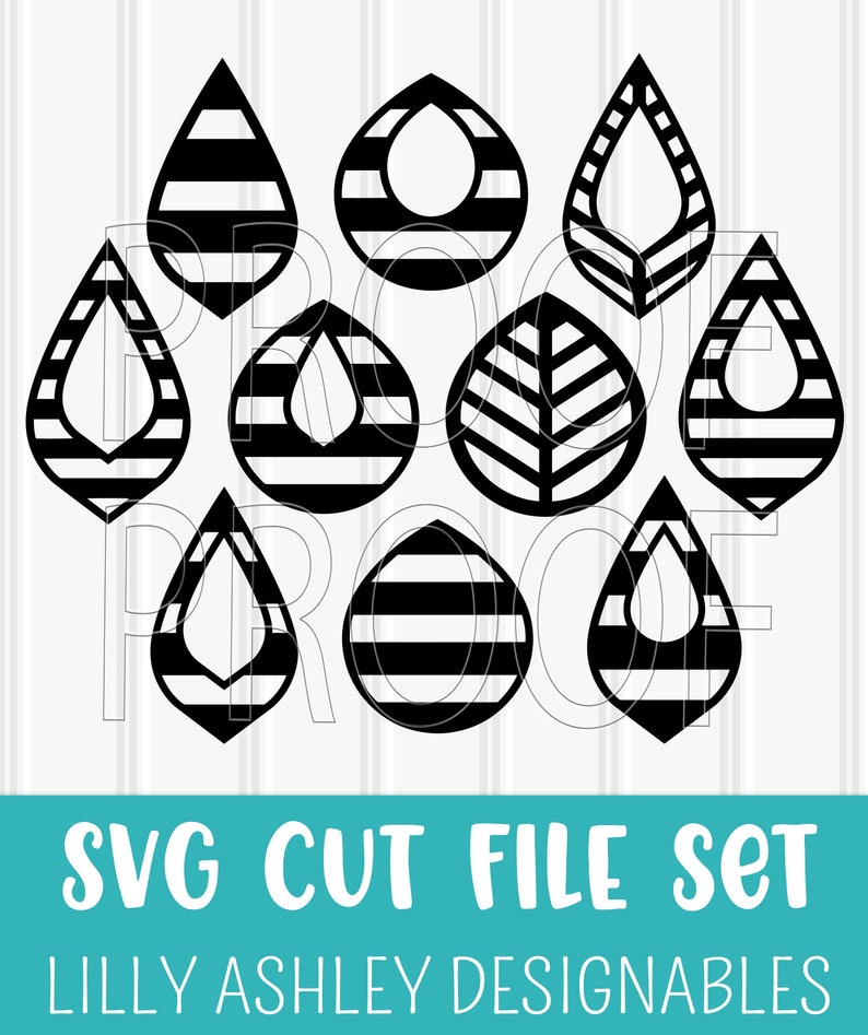 Teardrop SVG Cut File Set of 10 Svg/png Formats. Stripe - Etsy