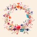 Floral Frame Wreath Clipart Designs , PNG Watercolor Flowers ...