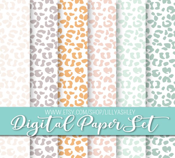 Leopard Digital Paper Pack of 6JPG Format12x12 Commercial - Etsy