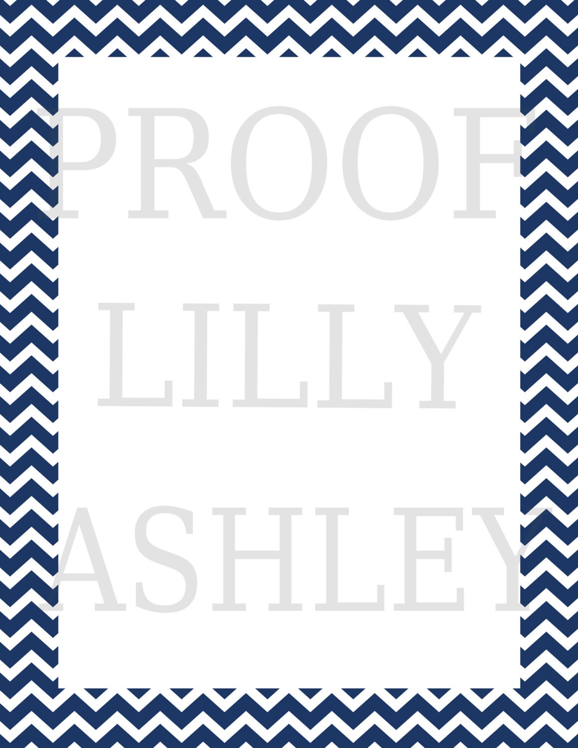 Navy Blue Chevron Border
