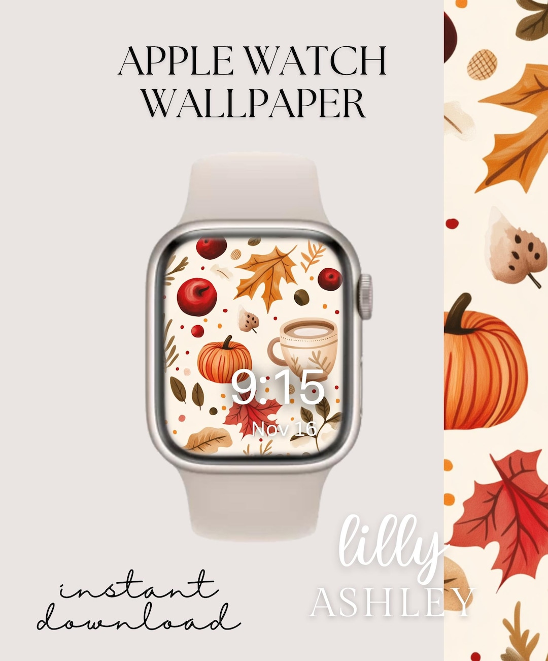 Cozy Fall Apple Watch Face, Watch Background, Womens Apple Watch ...