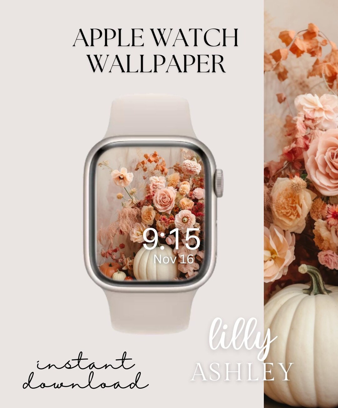 Fall Apple Watch Face, Watch Background, Womens Apple Watch Wallpaper ...