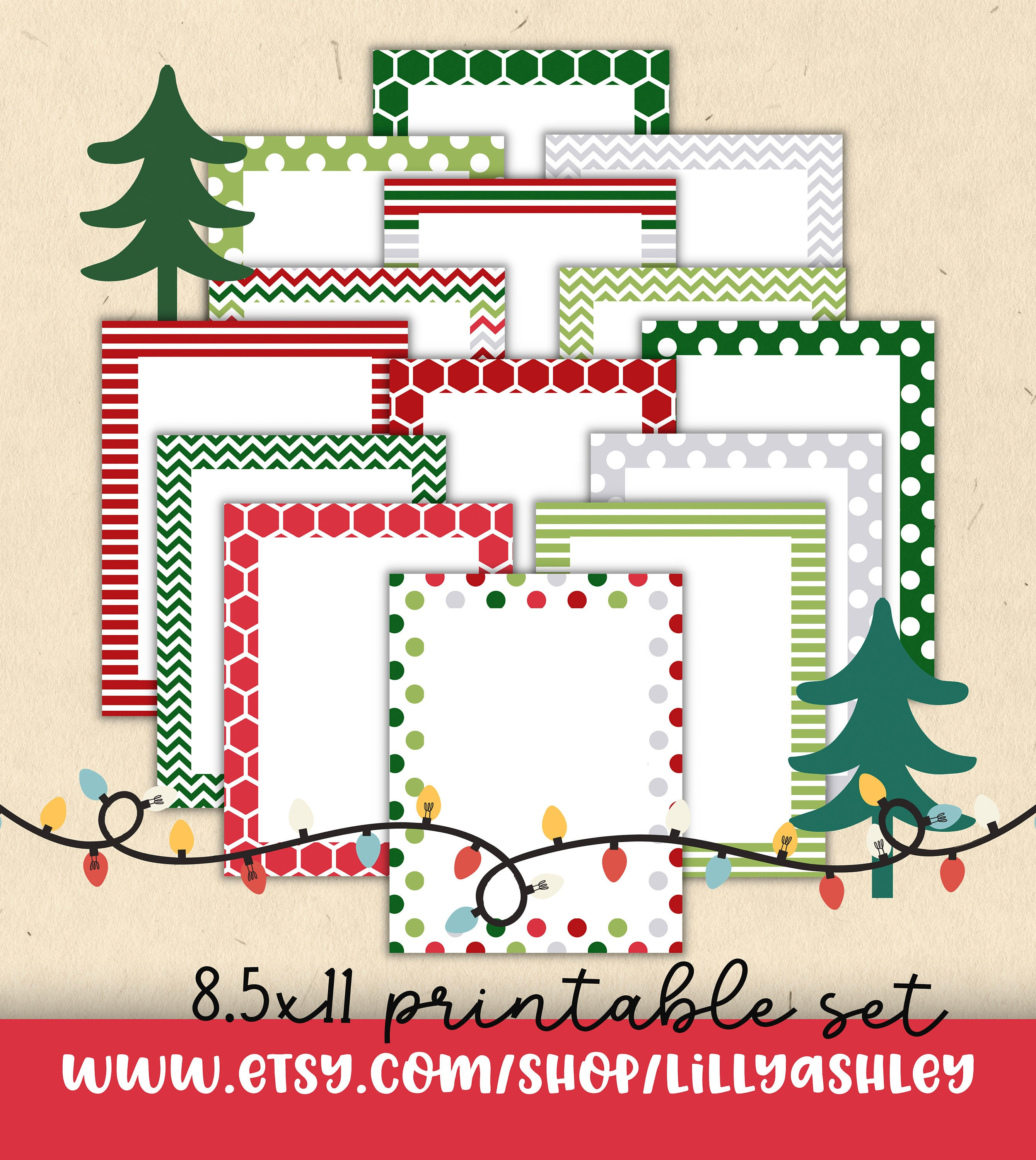 X 11 Christmas Border