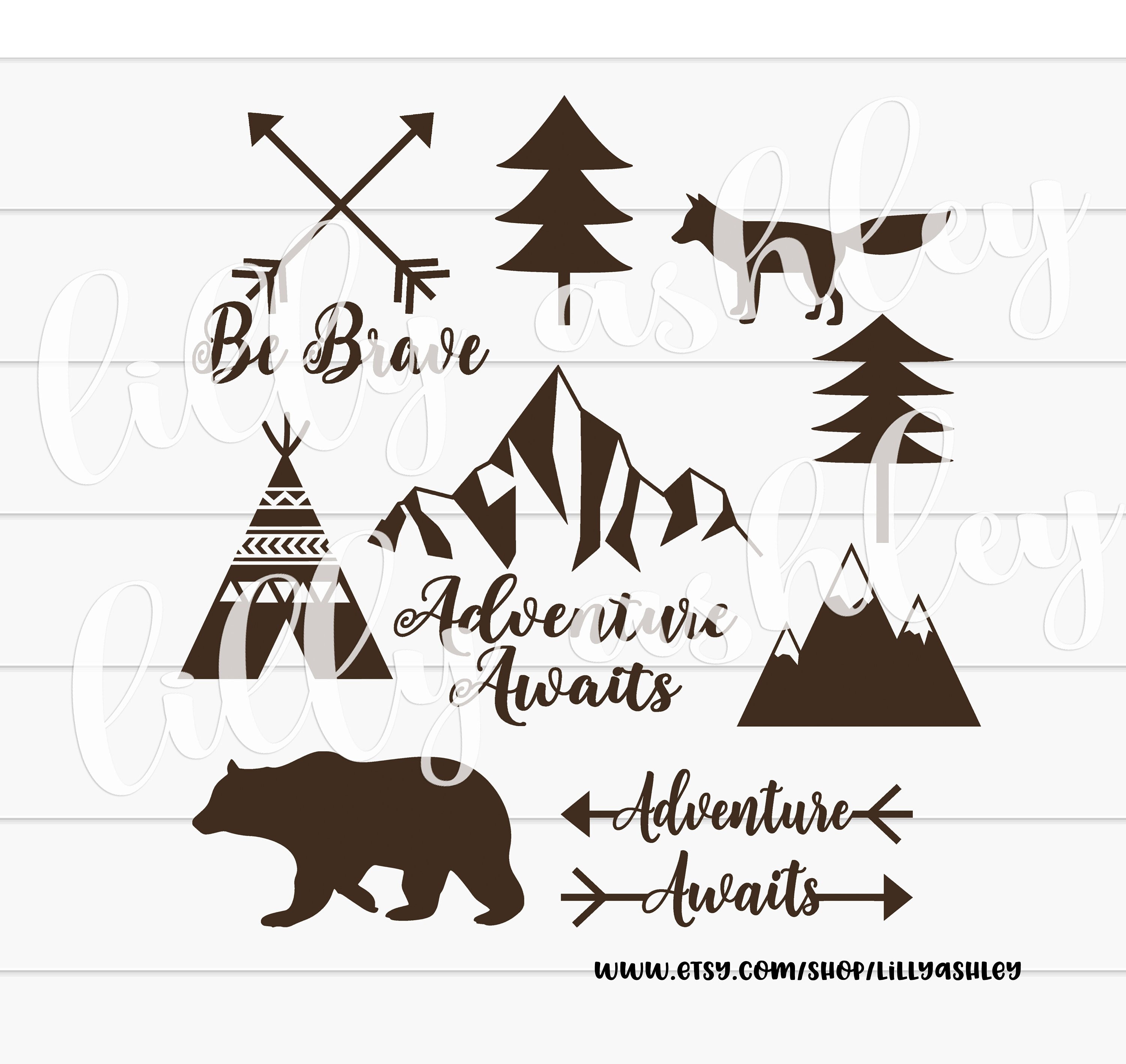 Woodland SVG Files Cut File Bundle Set of 9 Svg/png Arrow Svg - Etsy