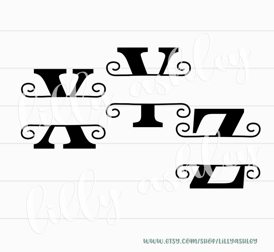 Name SVG Initial Set of Letters A-Z. SVG & PNG Downloadable - Etsy