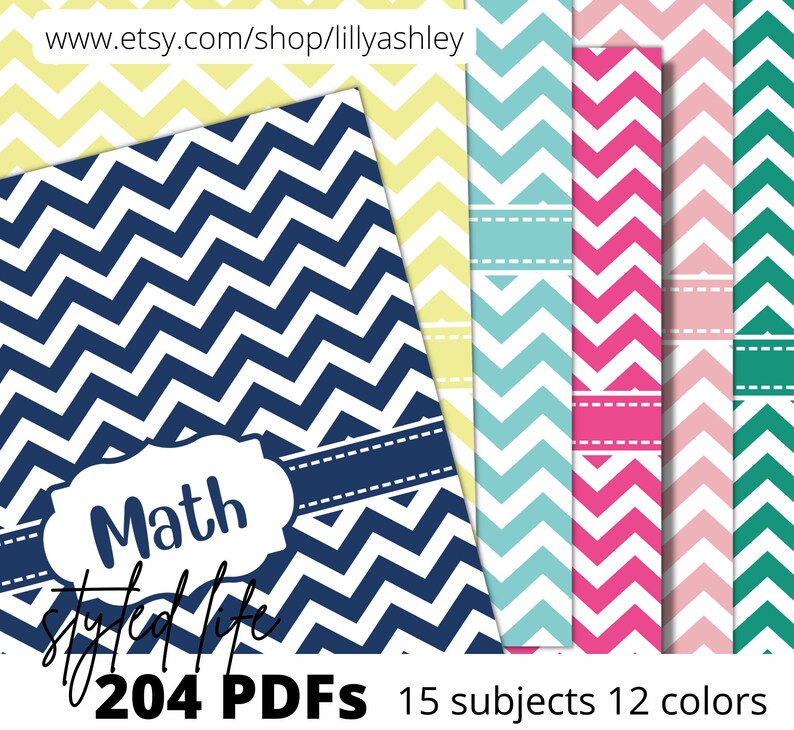 School Subject Binder Cover Printable SET 8.5x11 PDF Covers - Etsy