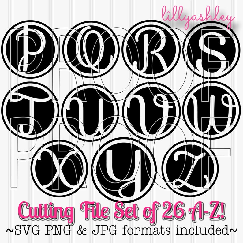 Letter SVG Set Includes A through Z Cut Files Includes svg | Etsy