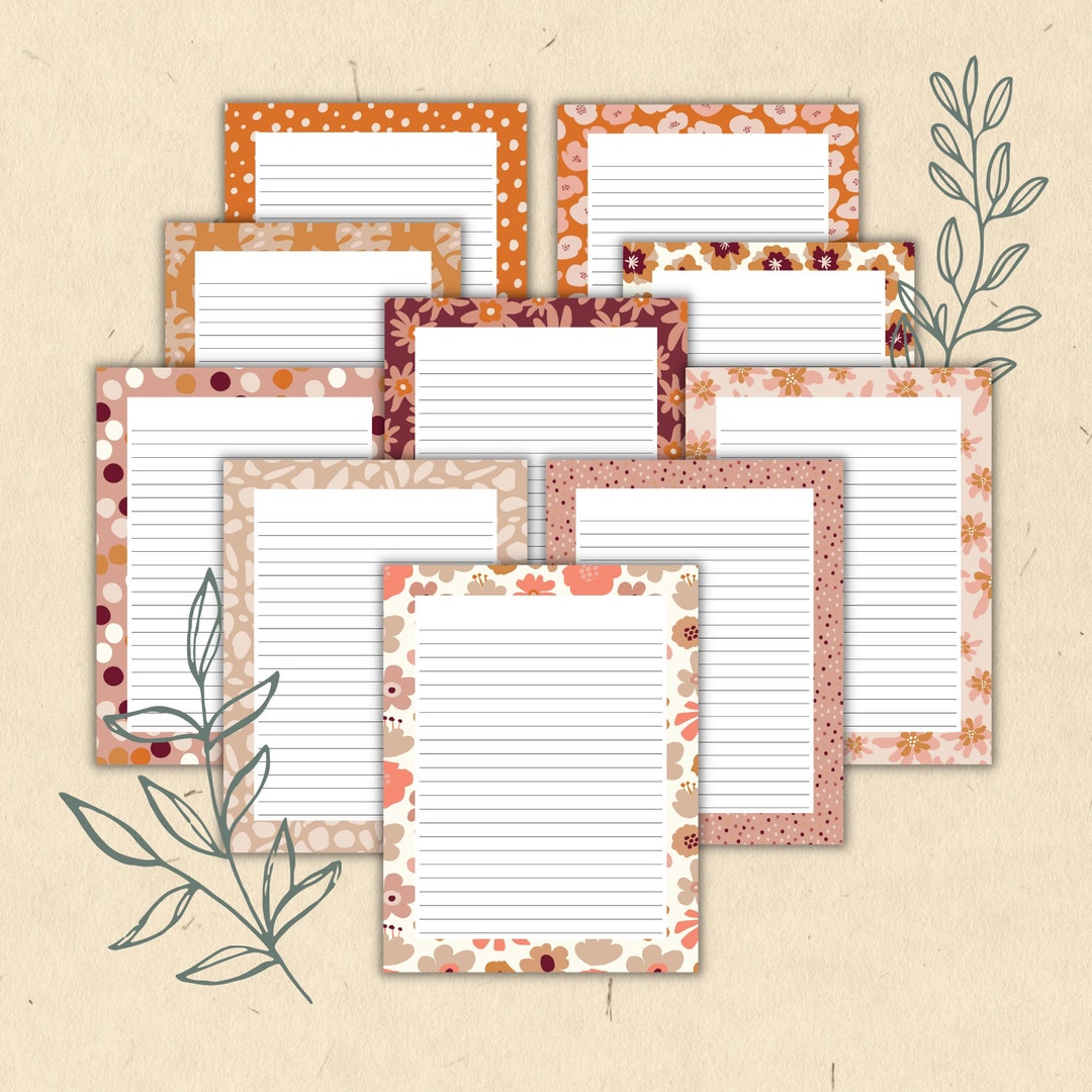Printable Paper With Lines PDF & PNG Printable Border Paper Lined Paper ...