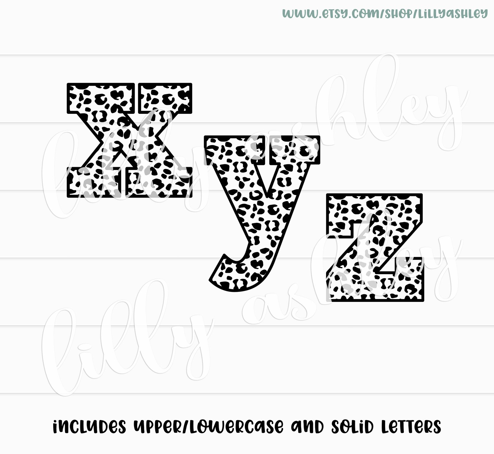 Leopard Letters SVG Set-upper and Lower Letters A-Z Cheetah - Etsy