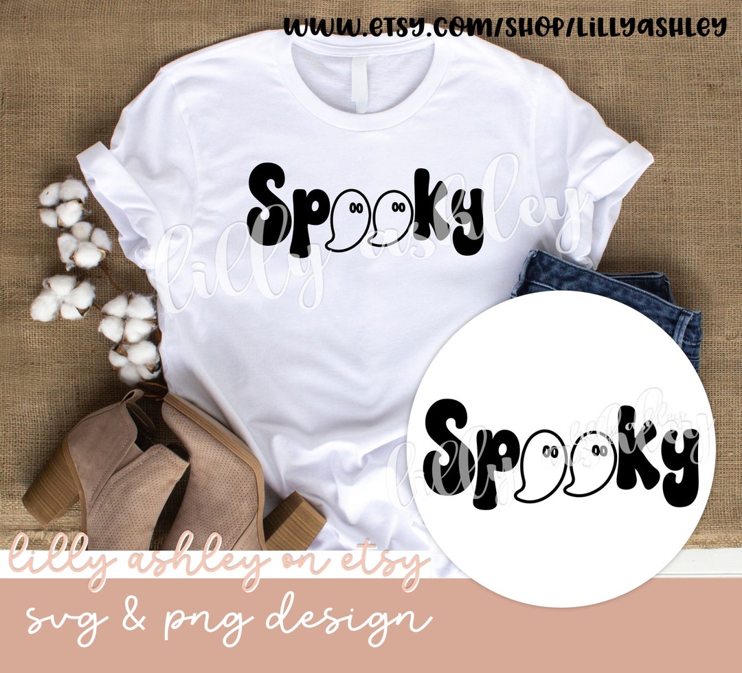 Spooky Ghost SVG & PNG Cute Halloween Ghost Spooky SVG Spooky Halloween ...