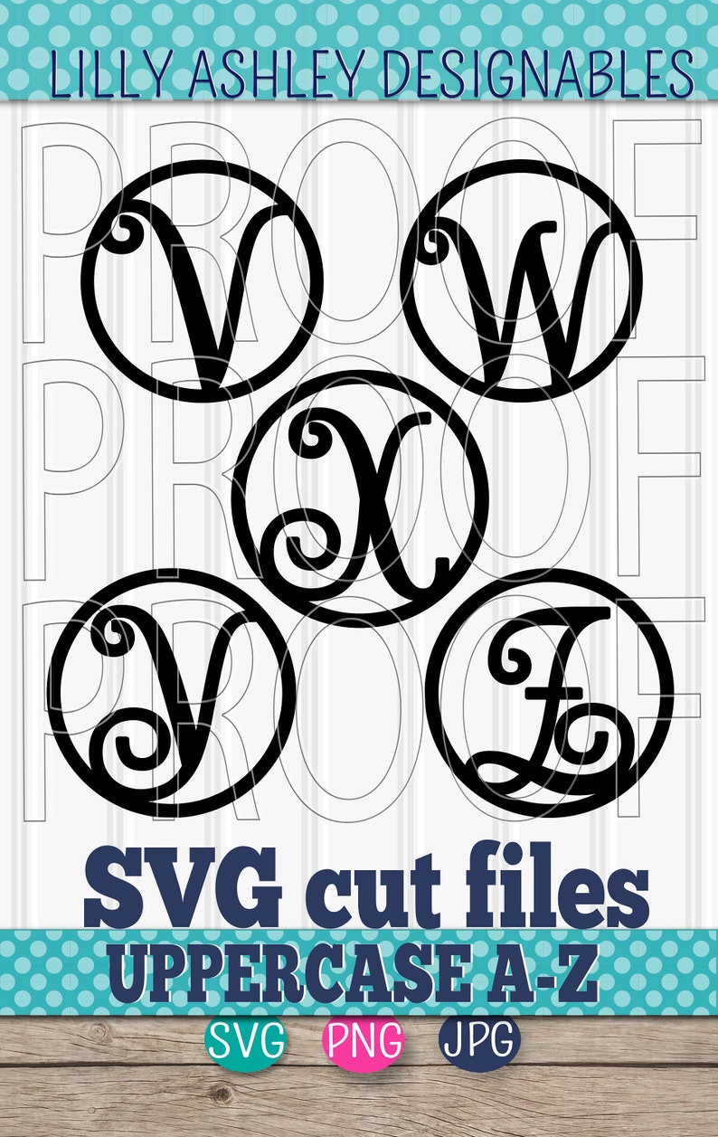 Monogram SVG Letter Set A-Z Cutting Files Svg/png/jpg Monogram - Etsy