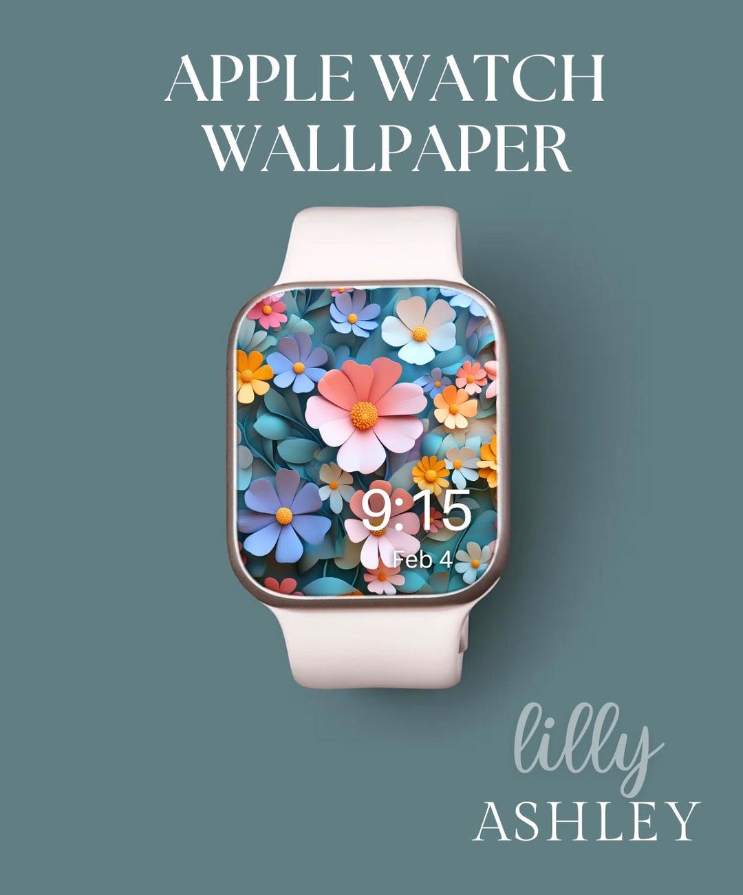 Floral Apple Watch Face, Watch Background, Womens Apple Watch Wallpaper ...