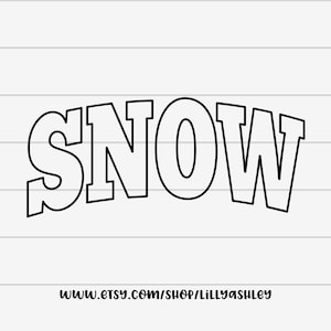 Winter Sweatshirt SVG & PNG File Snow SVG Collegiate Letter Arched Word ...