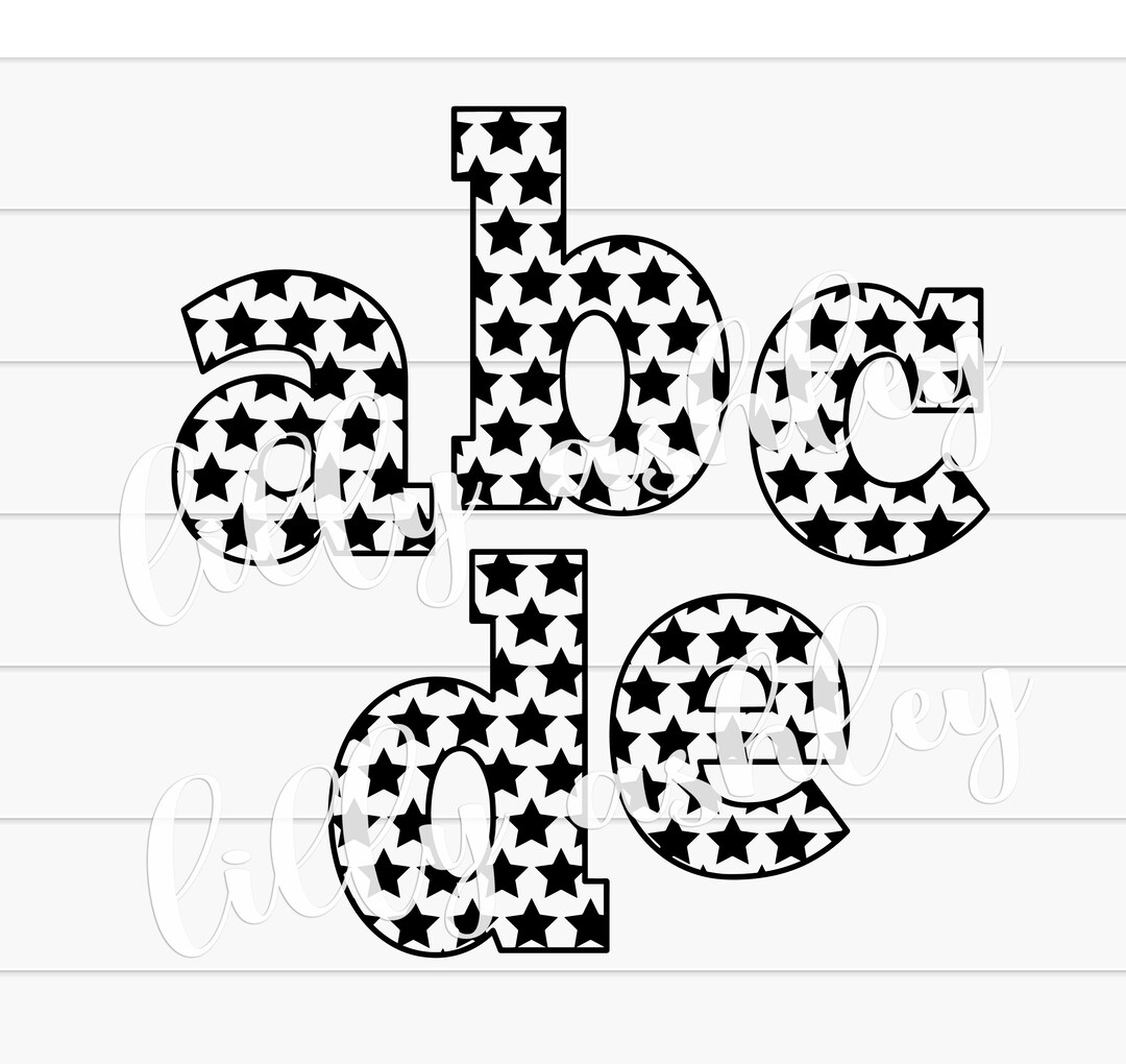 Star Letter SVG Files Set of 26includes Lowercase A to Z SVG PNG ...