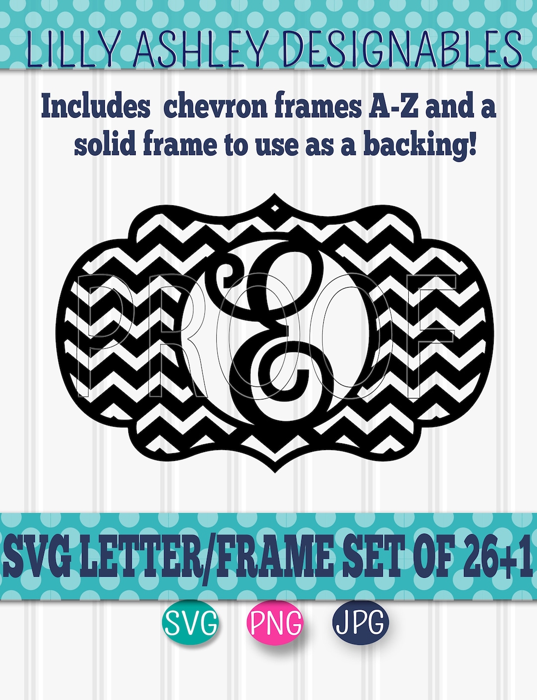 Custom Personalized Frame Letters Alphabet SVG & PNG Set Initials for ...