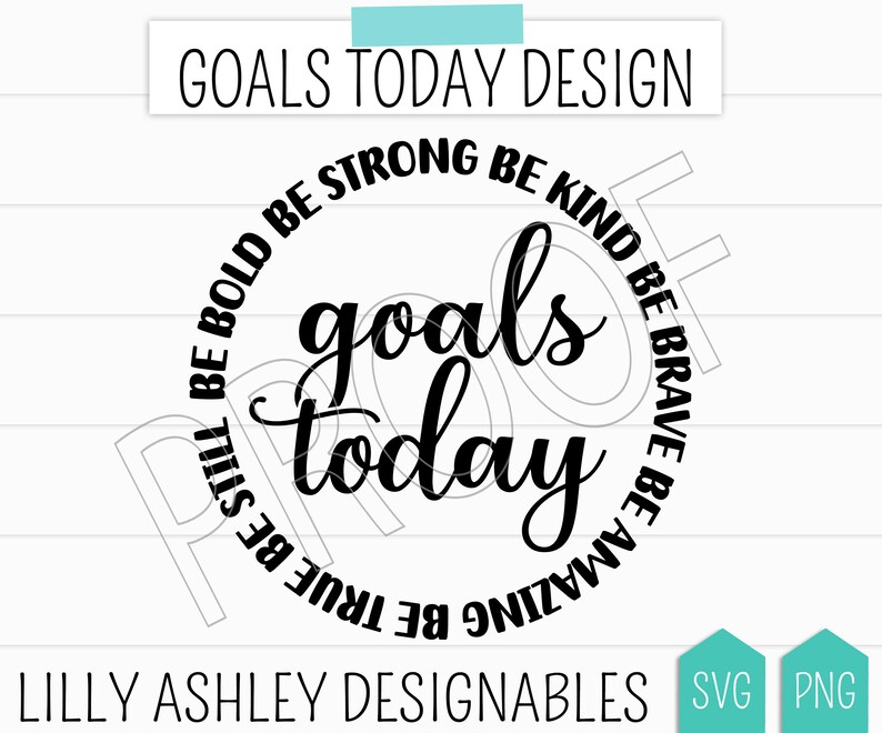 Goals SVG & PNG Downloadable Inspiration Svg Motivation Svg - Etsy