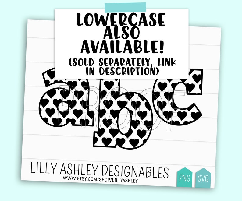 Heart Letters SVG Files Set of 26 Cut Files-heart Monogram - Etsy