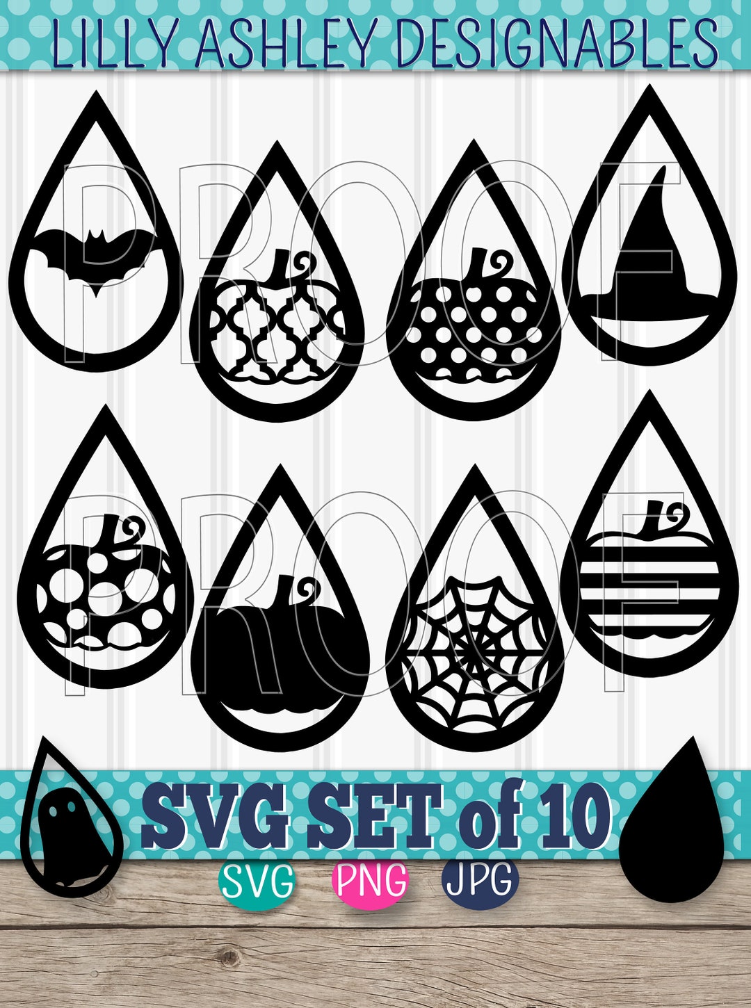 Teardrop SVG Files Set of 10 Cutting Files Svg/png/jpg Teardrop Svg ...