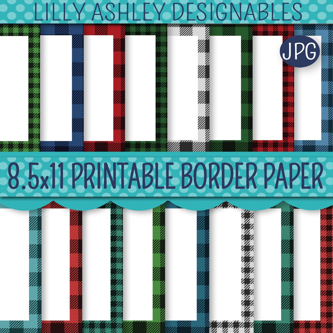 Printable Paper With Borders Pack of 16-8.5x11-jpg Bordered Paper ...