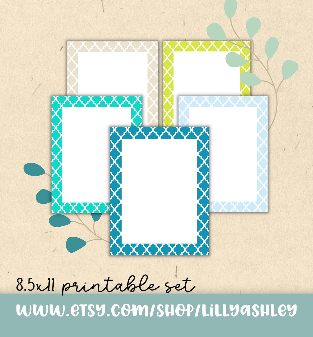 Border Paper Instant Download, Scrapbook Paper, Journal Paper With ...