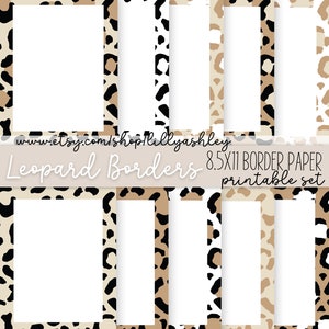 Border Paper Pack of 10--PDF & PNG Files--8.5x11 Downloadable Paper ...