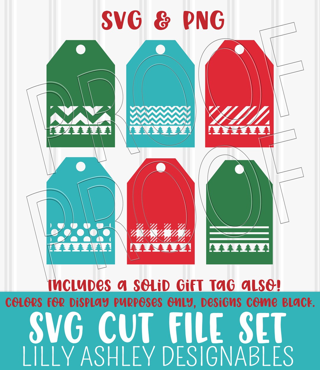 Gift Tag SVG File Set of 61 SVG/PNG Format Christmas Present - Etsy