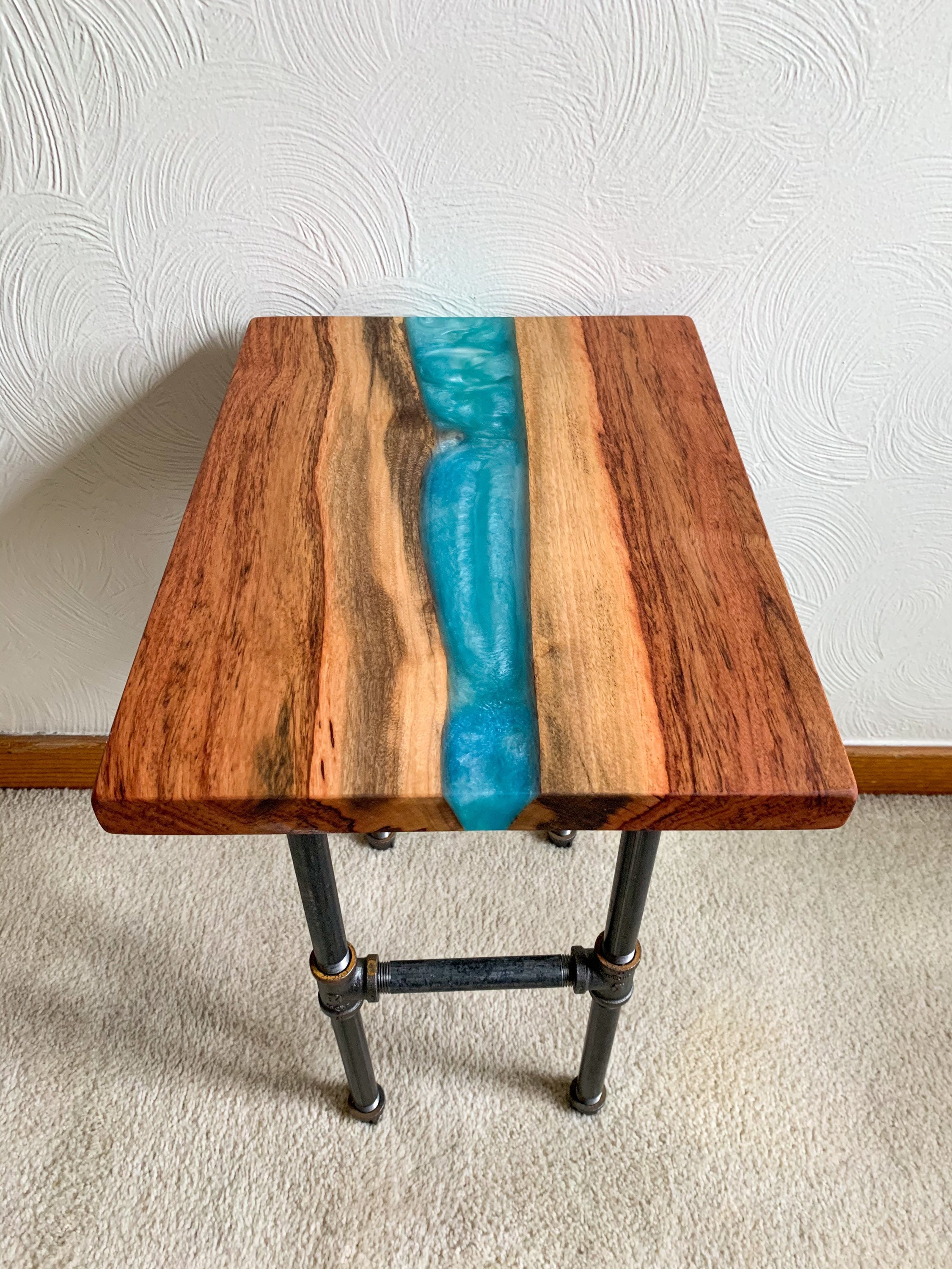 Tigerwood River Table with Pipe Fitting Legs | Etsy