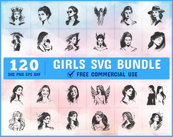 Female Silhouette Bundle Digital Download Female SVG - Etsy