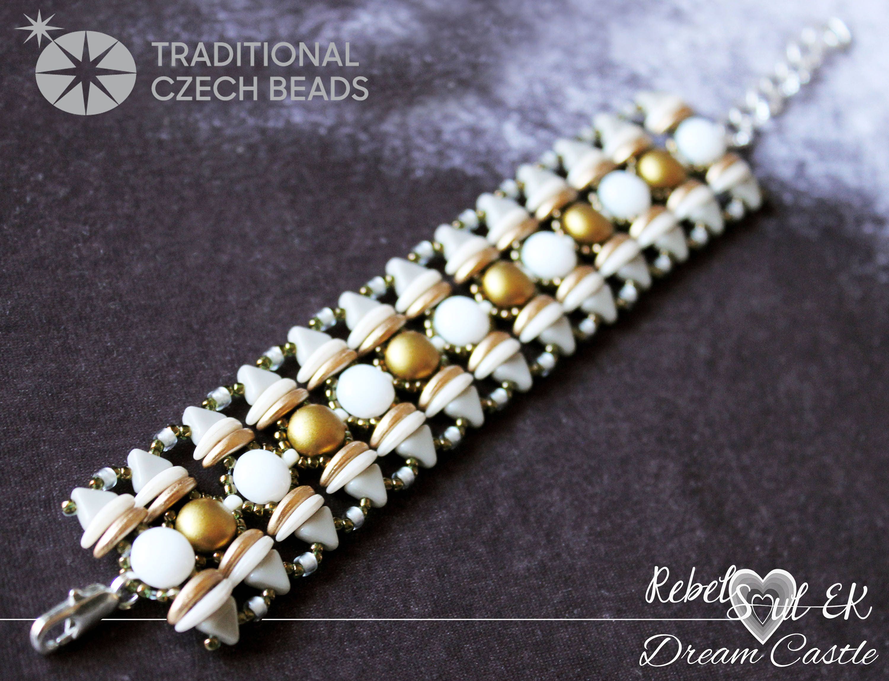 Soft Colors Geometric Bracelet, Beadwork Bracelet, Glass Bracelet ...