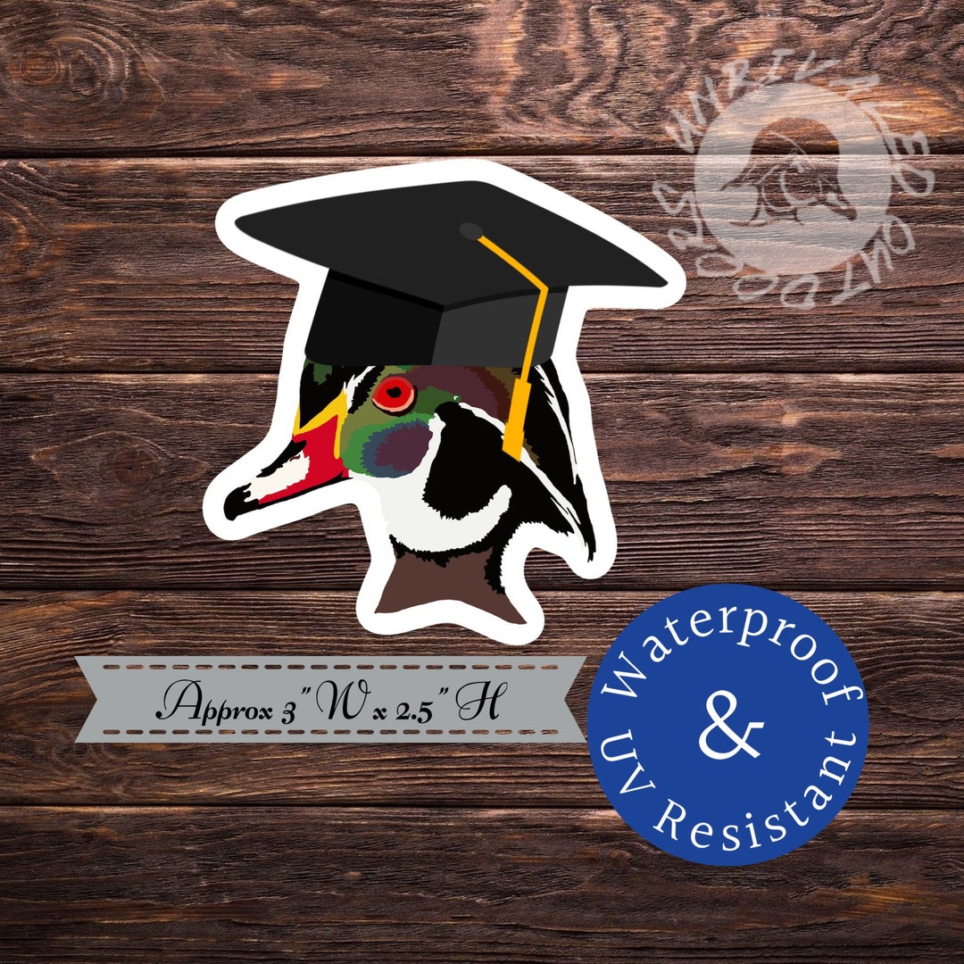 Wood Duck Graduation Cap Graduate Senior 2022 Sticker Decal - Etsy