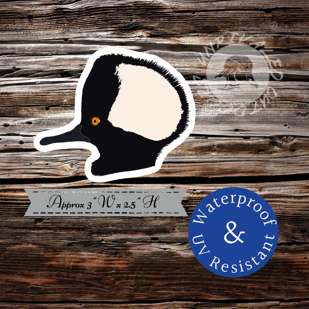 Hooded Merganser Duck Head Sticker Decal - Etsy