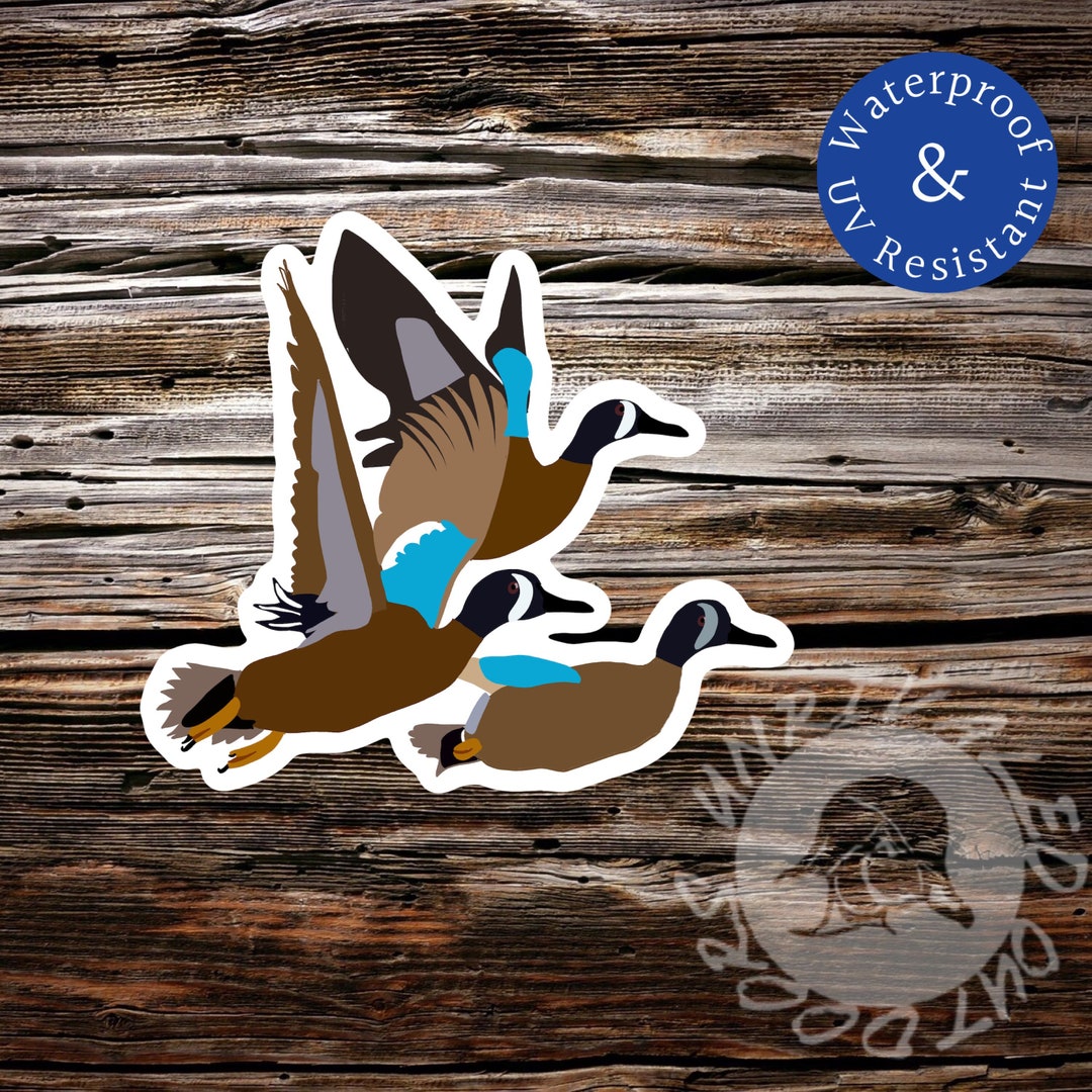 Group of Blue Wing Teal Flying Sticker - Etsy