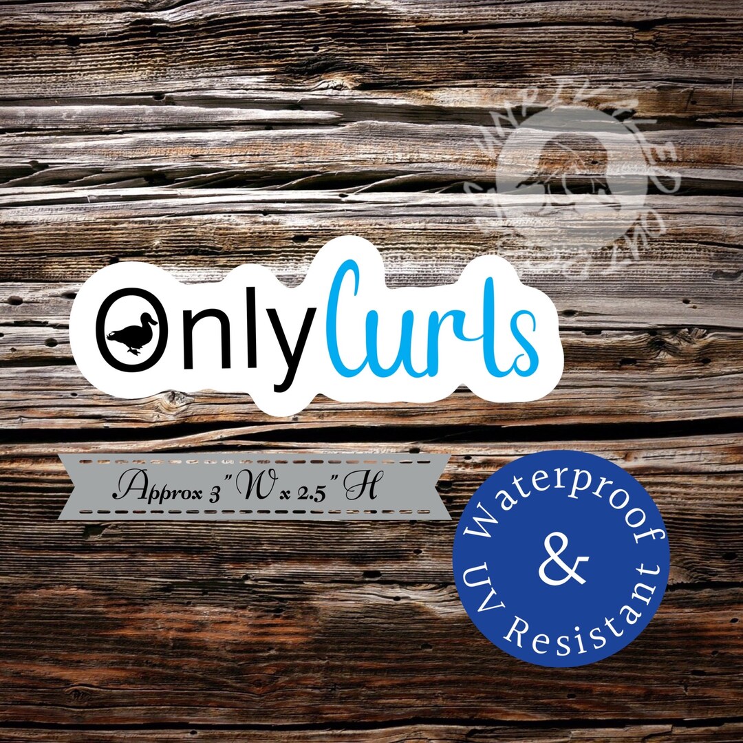 Only Curls Duck Sticker Decal - Etsy