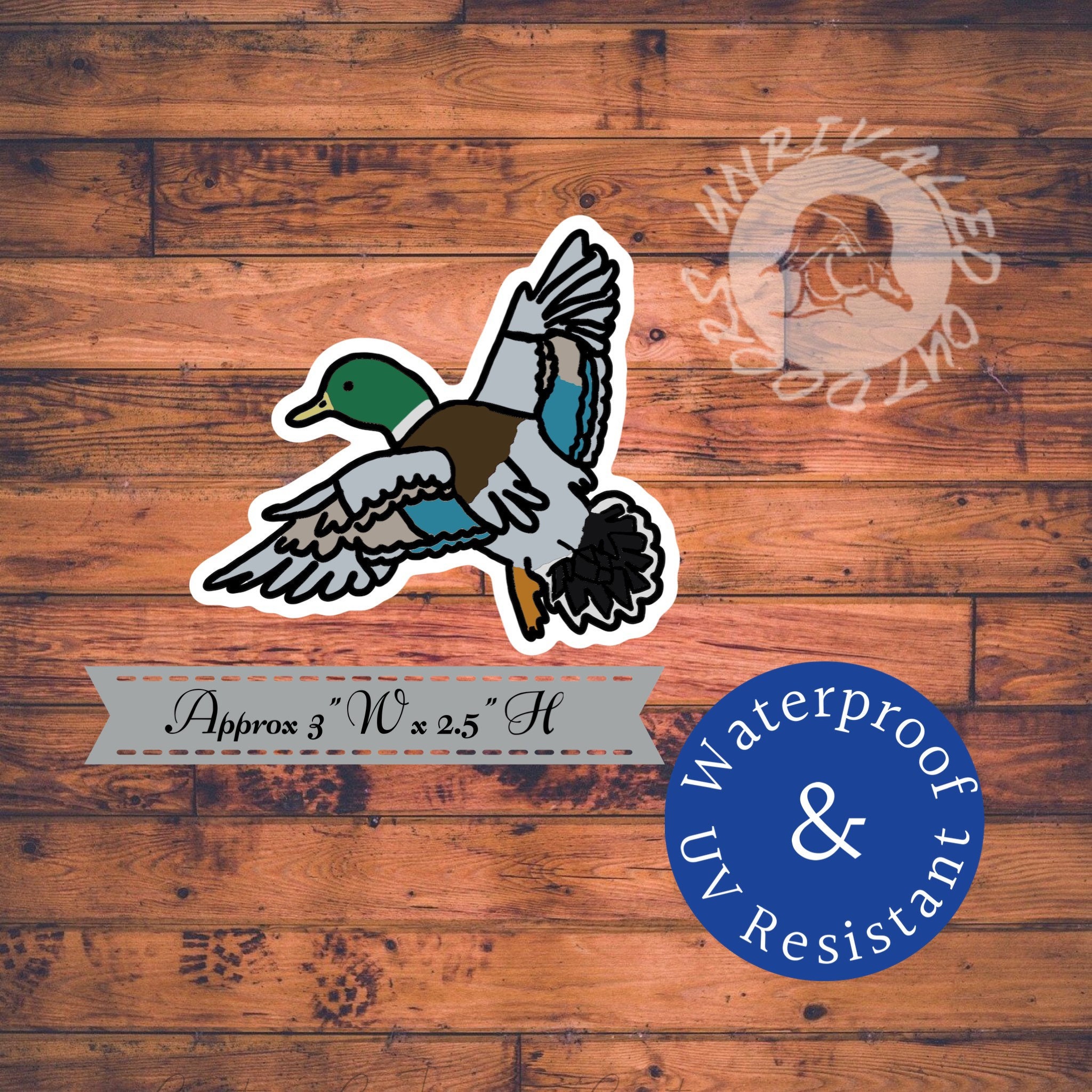 Mallard Cartoon Flying Duck Sticker Decal - Etsy
