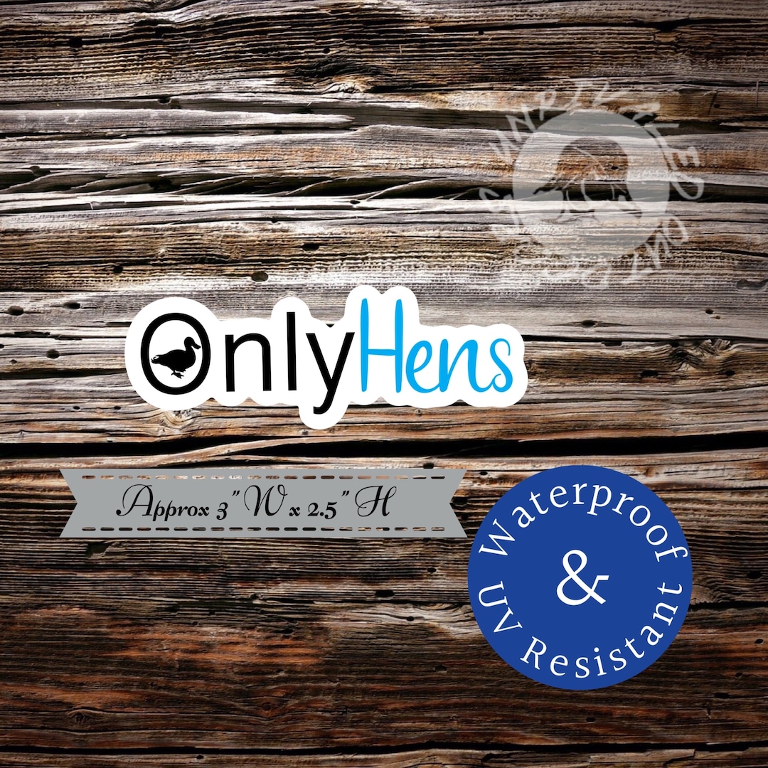 Only Hens Sticker Decal - Etsy