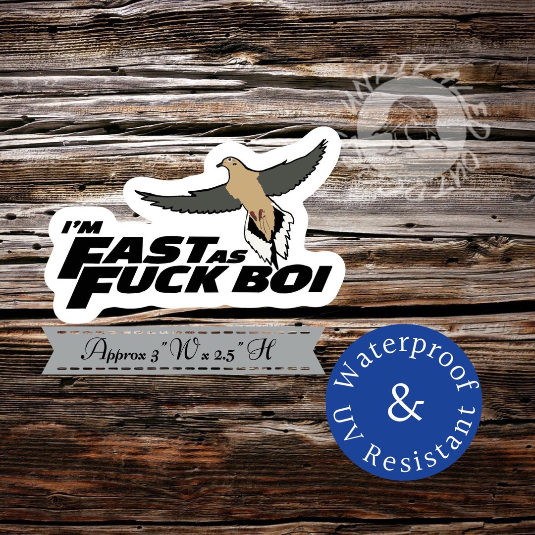 Im Fast as F* Boi Dove Sticker - Etsy