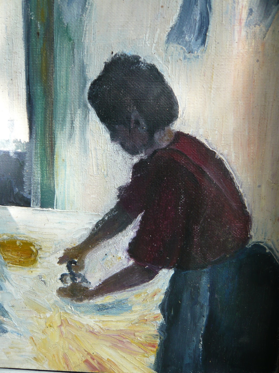 La Repasseuse the Ironer Oil Painting on Canvas Impressionist French ...