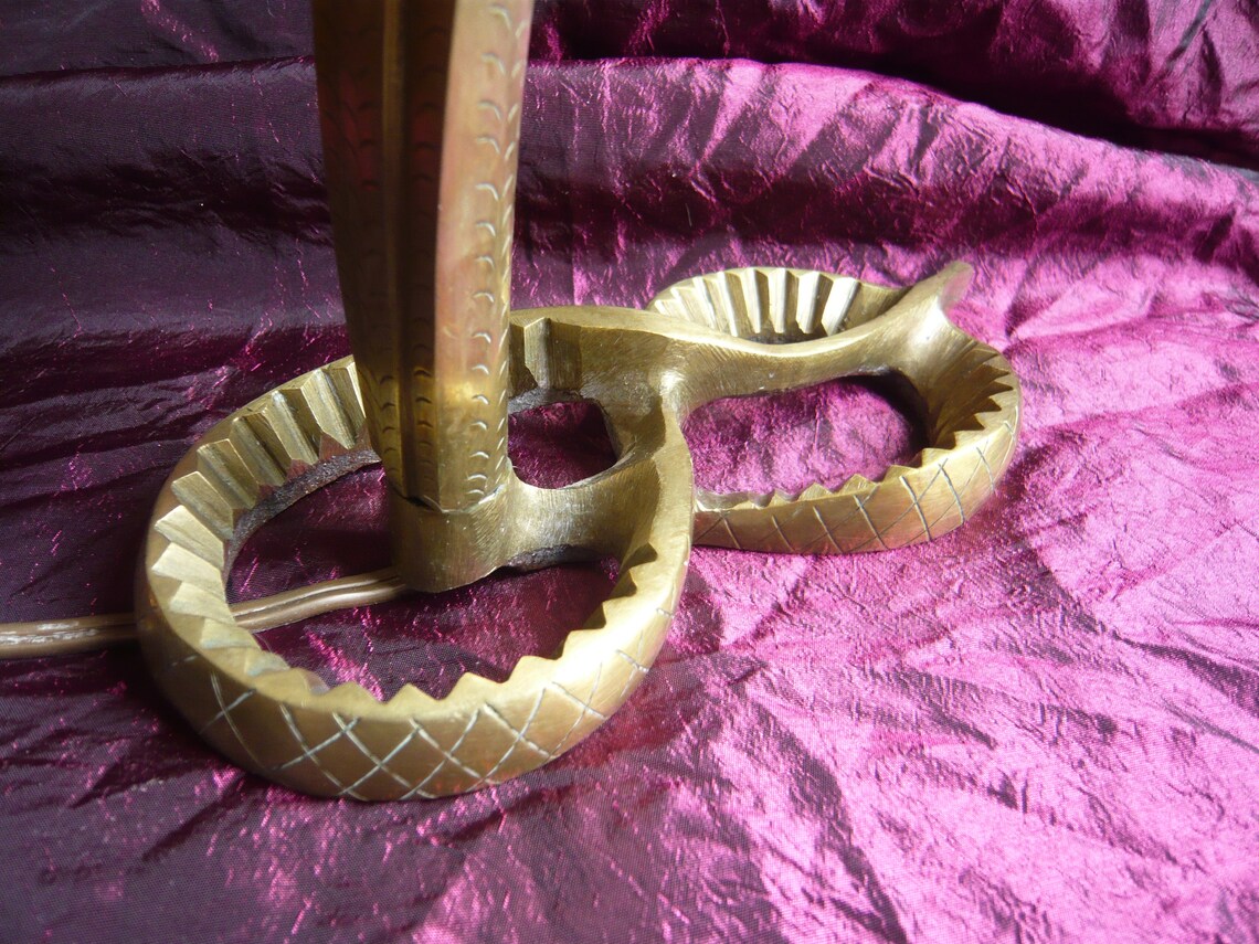 Bronze Snake Lamp Art Deco Cobra Lighting Brass Shade With - Etsy
