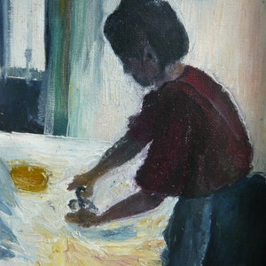 La Repasseuse the Ironer Oil Painting on Canvas Impressionist French ...