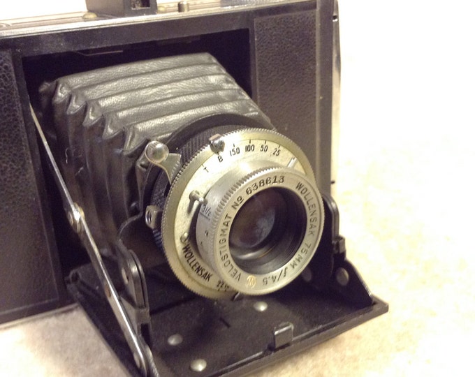 Wirgin Deluxe Folding Roll Film Camera With Wooden 120 Film Spool ...