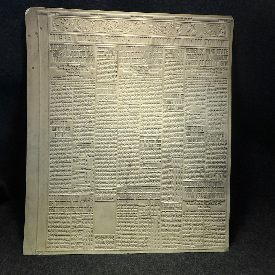 The Pueblo Chieftain 1931 - Newspaper Flong - Sports Page - February 24 ...