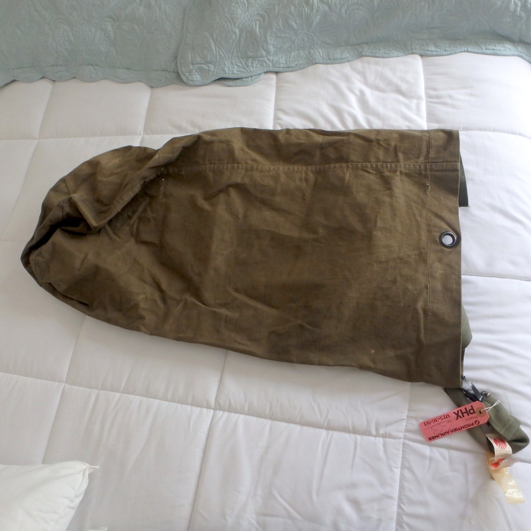 US Army Military Canvas Duffle Bag Pack - Olive Drab Green - Etsy