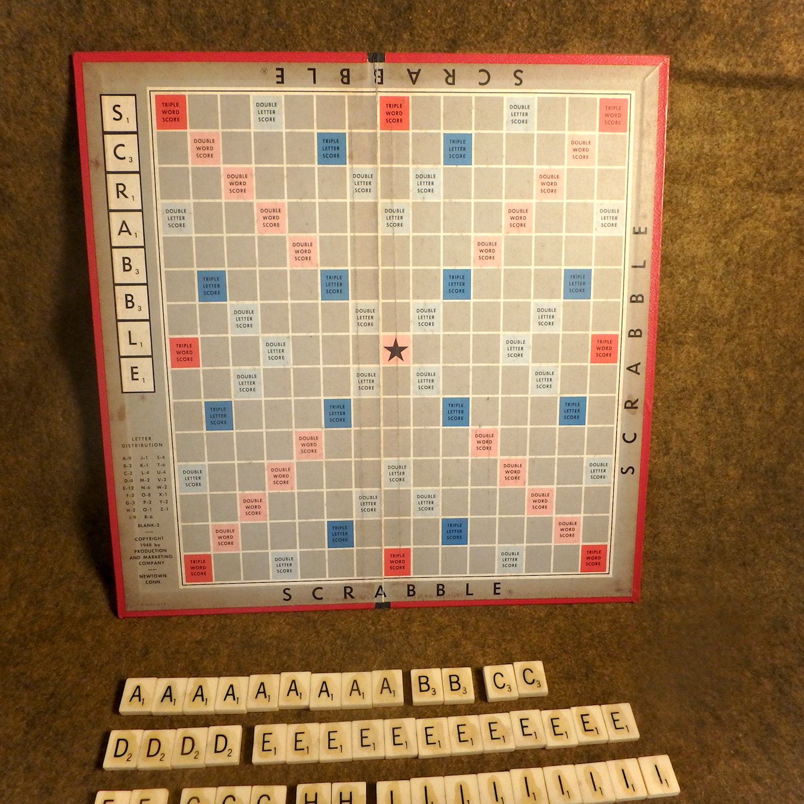 Vintage Scrabble Board Game Complete Deluxe Case Hard - Etsy