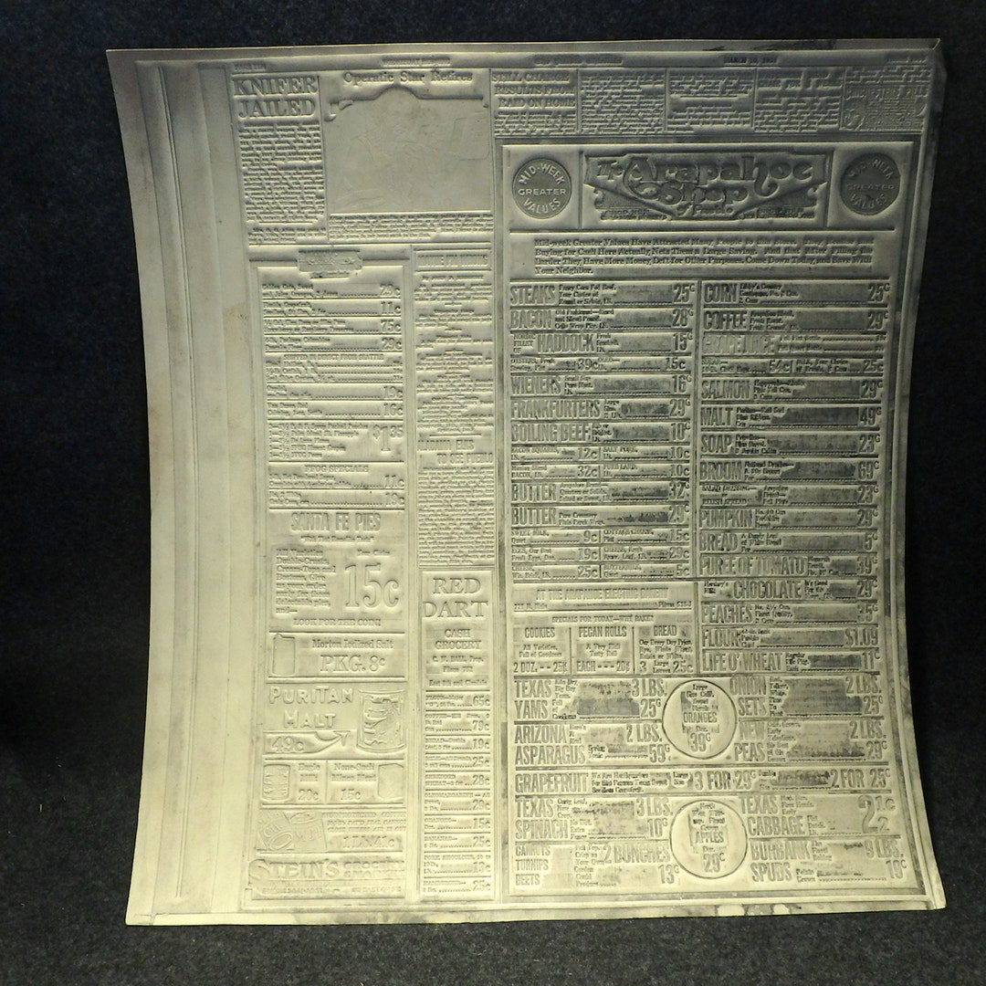 The Pueblo Chieftain 1931 - Newspaper Flong - March 18, 1931 Page 10 - Etsy