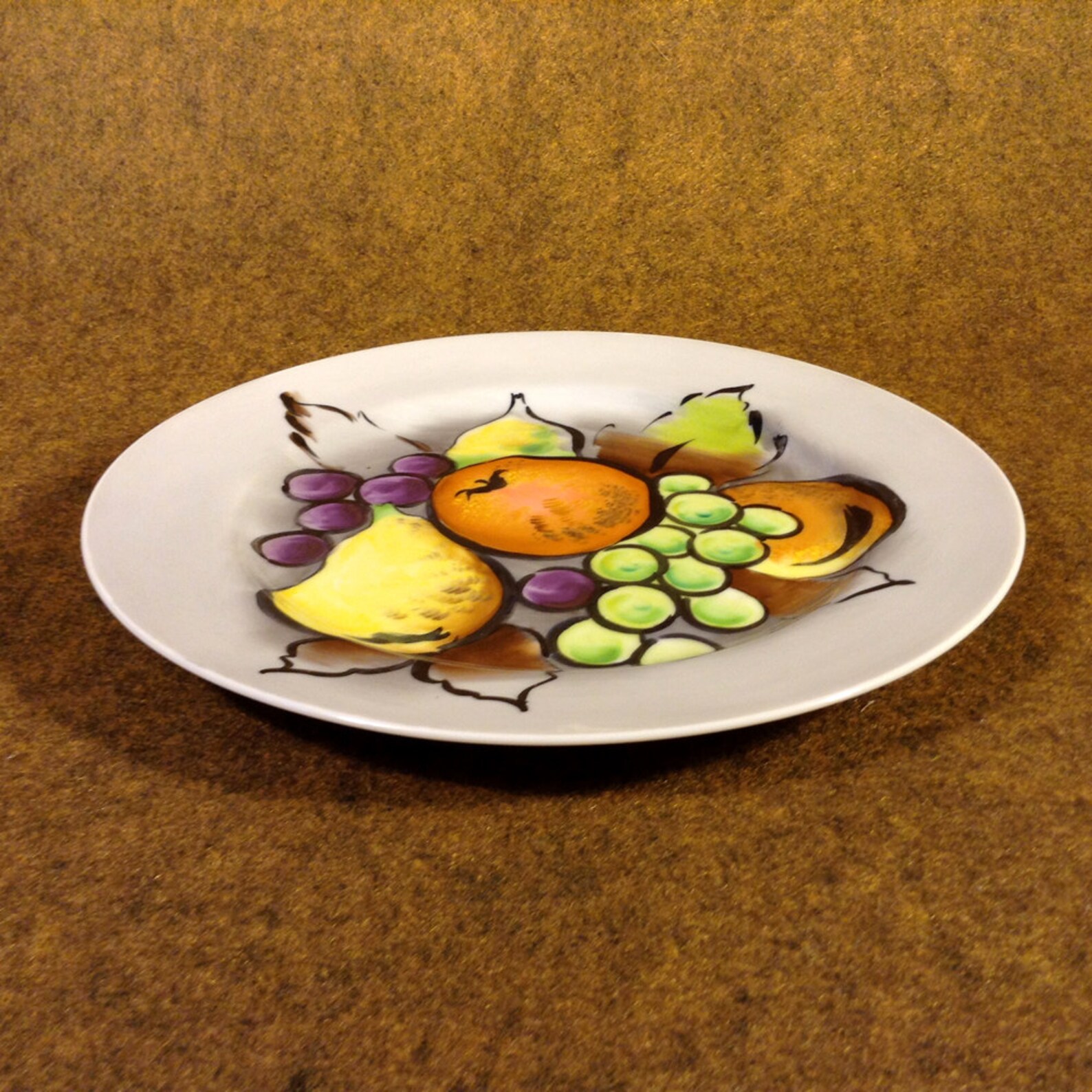 Hand Painted Plate, Collectible Porcelain Plate, Painted Fruit, Signed ...