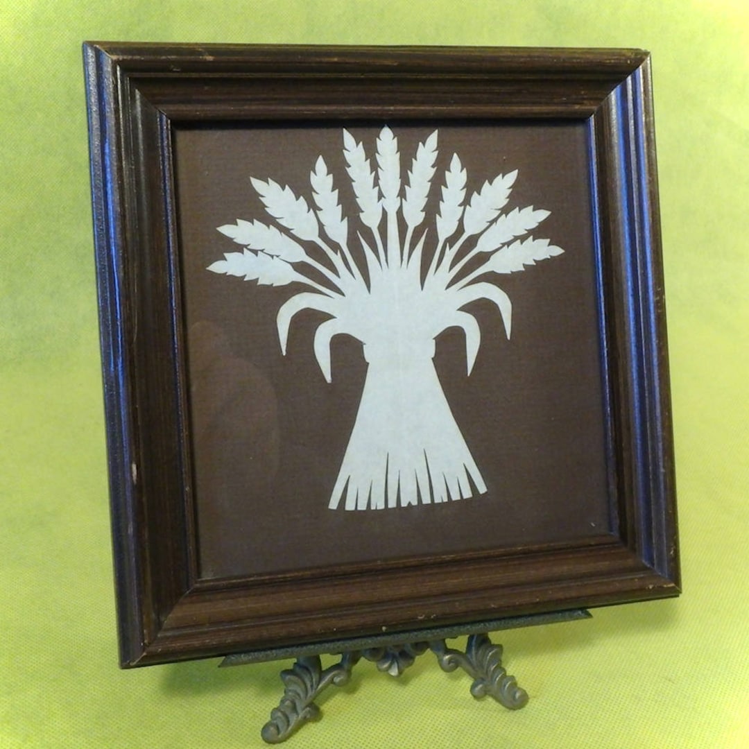 Signed Cut Paper Art Framed - Notes on the Back - Vintage Handmade 1987 ...