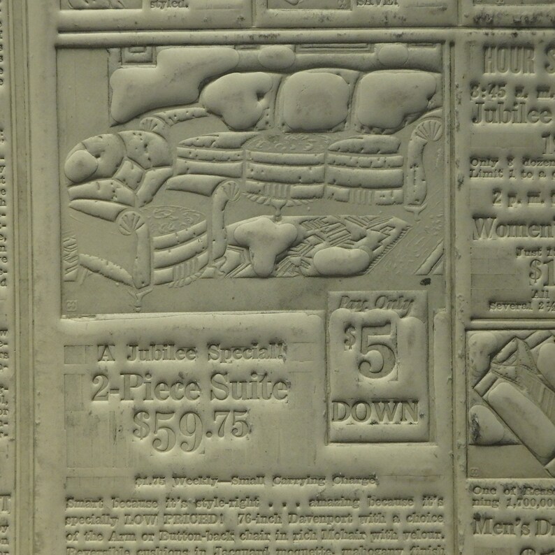 The Pueblo Chieftain 1931 Newspaper Flong Sunday Morning | Etsy