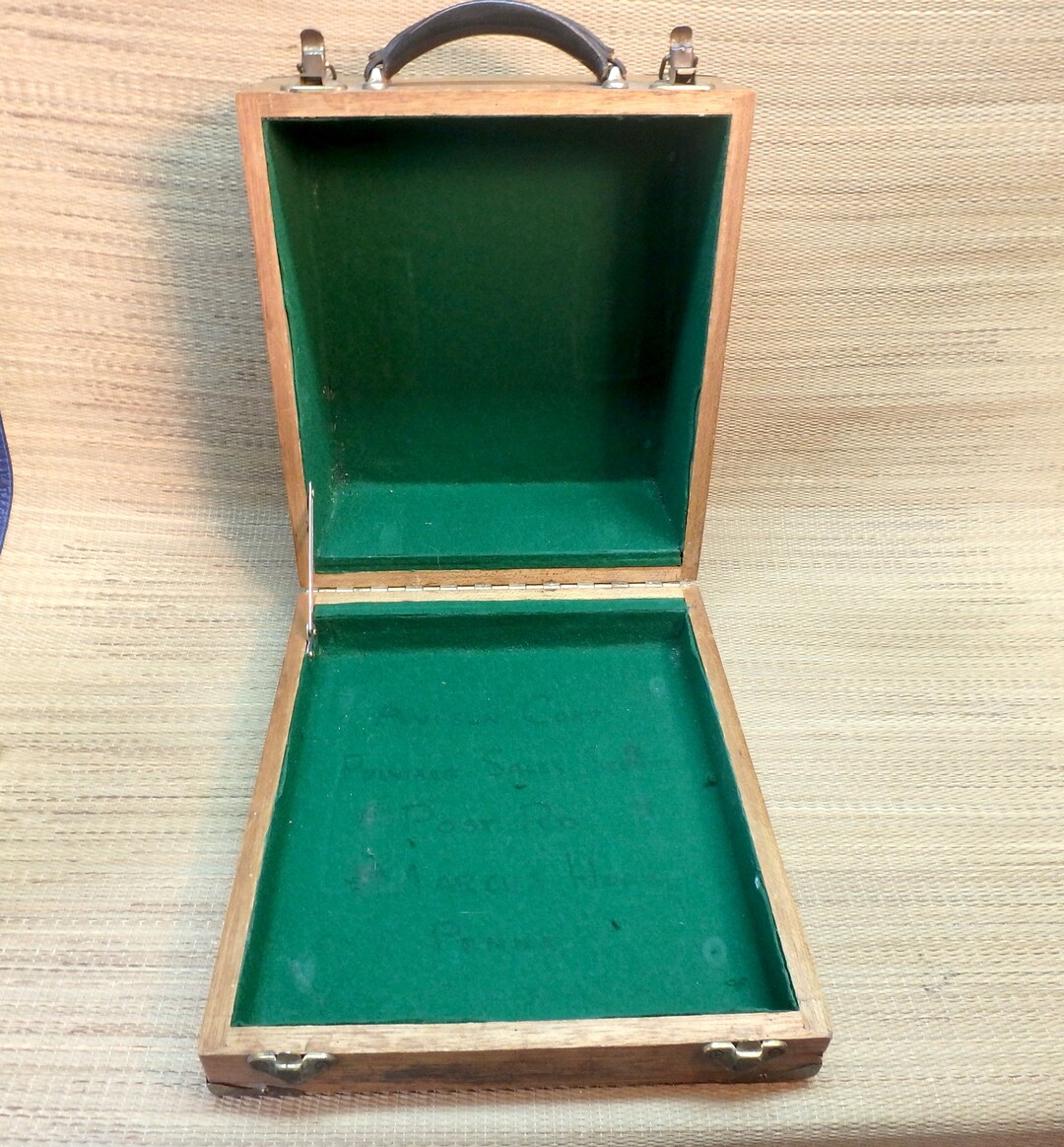 Vintage Wooden Carry Case With Brass Trim & Felt Lining - Etsy