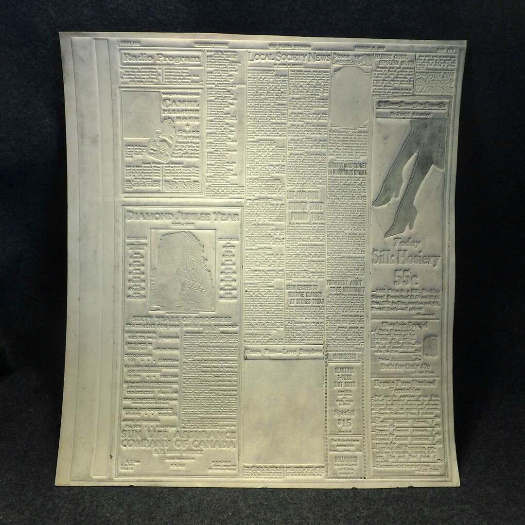 The Pueblo Chieftain 1931 - Newspaper Flong - Wednesday Morning ...